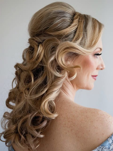 20+ Elegant Half-Up Hairstyles for Mothers of the Bride