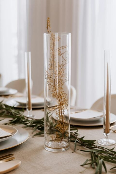 Stylish Fall Wedding Centerpiece Ideas for a Clean, Contemporary Vibe